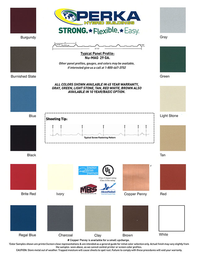 Color Chart - Stressfree Building Solutions